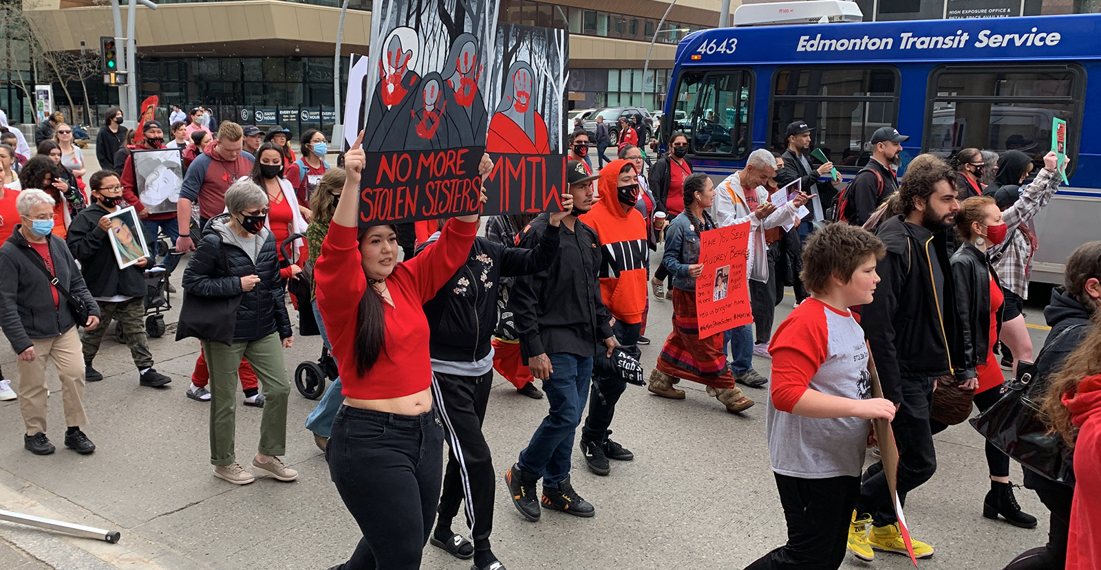 Marchers fill Edmonton's downtown streets on Red Dress Day - Alberta ...